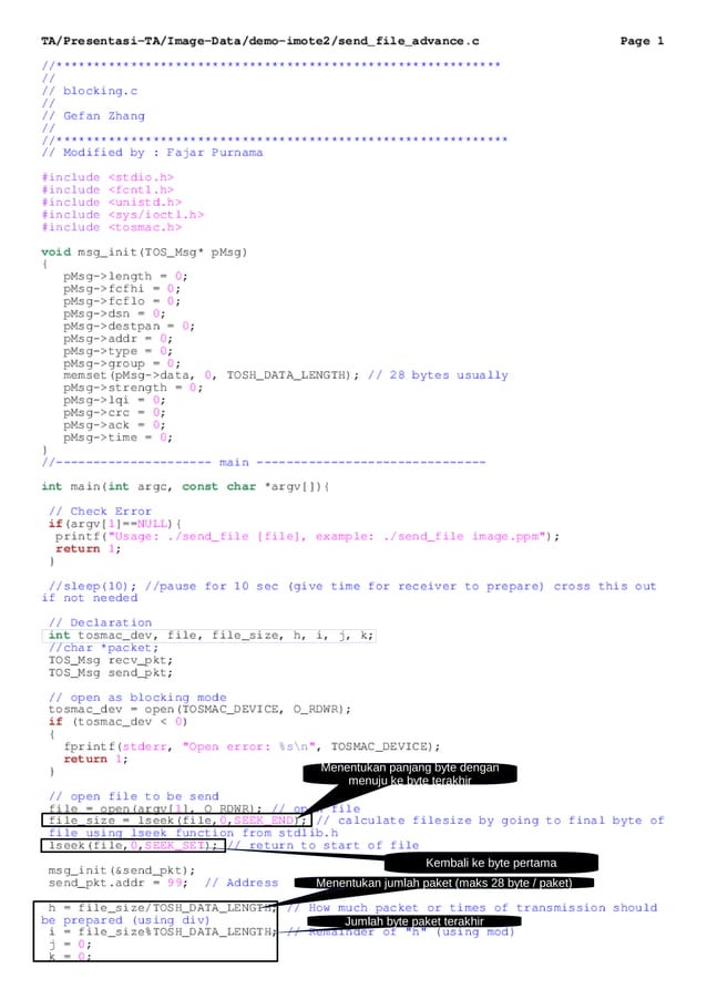 Transmisi citra pada perangkat jaringan sensor visual nirkabel platform imote2 berbasis ieee 802 ...