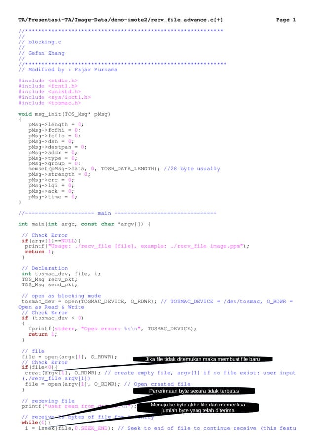 Transmisi citra pada perangkat jaringan sensor visual nirkabel platform imote2 berbasis ieee 802 ...