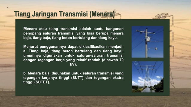 TRANSMISI SISTEM TENAGA LISTRIK 150 KV | PPTX