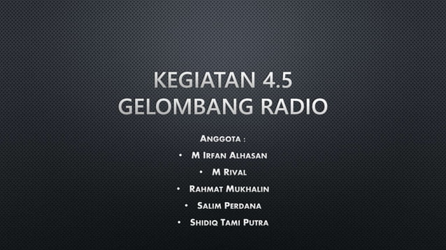 Transmisi gelombang radio | PPTX