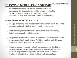 Transmisioak teknologia 2ebaluaketa_teoria | PPTX