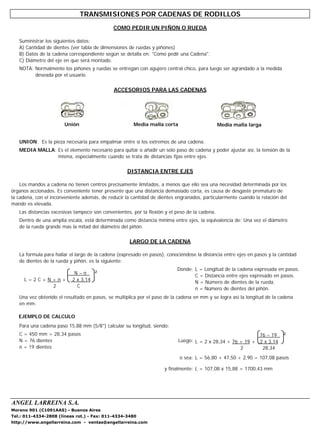Transmisiones por cadenas de rodillos | PDF