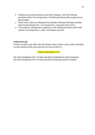 Transmisi Otomatis Sepeda Motor ( CVT ) | PDF