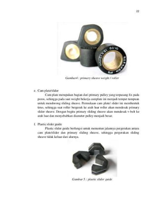 Transmisi Otomatis Sepeda Motor ( CVT ) | PDF