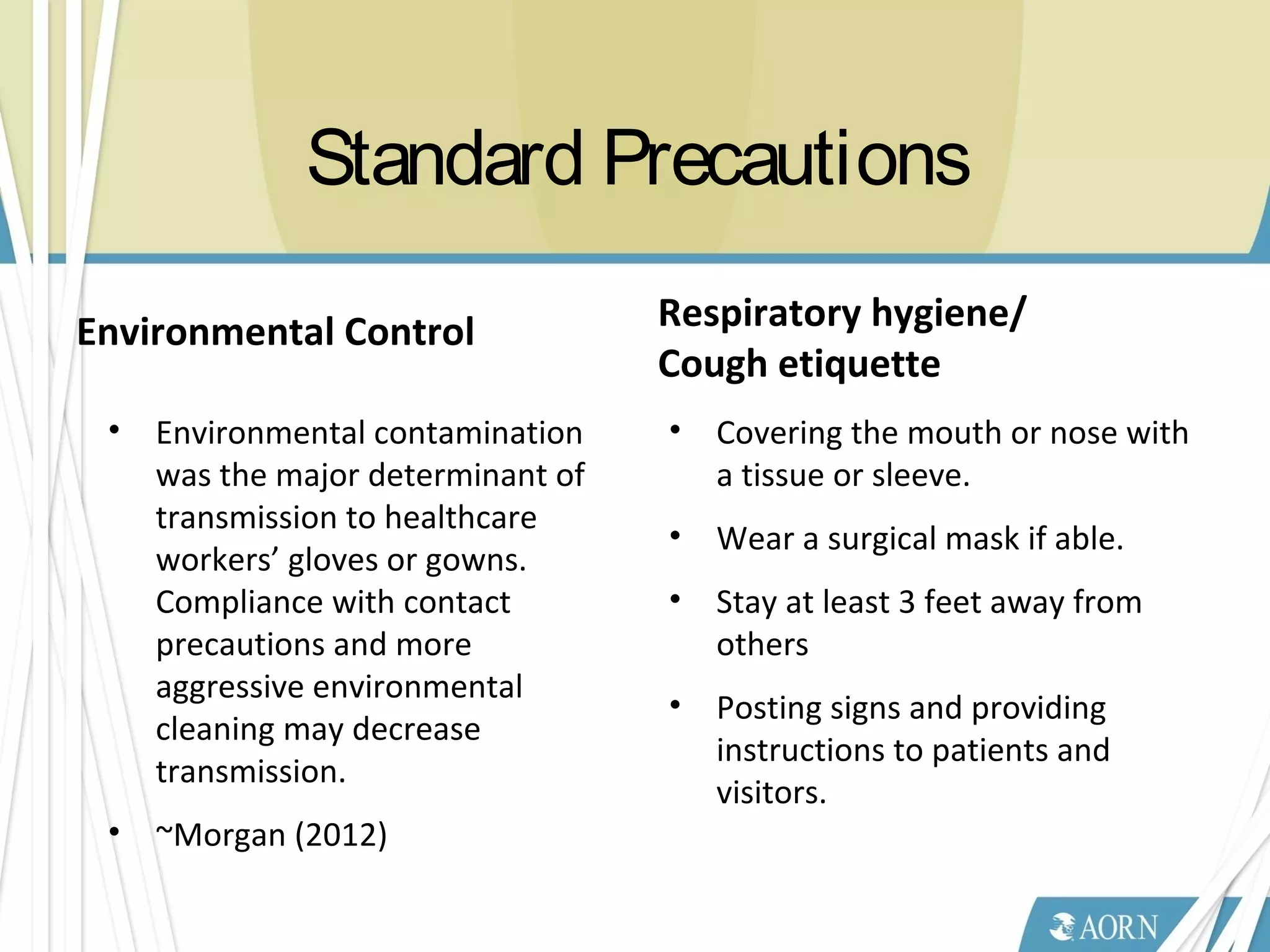 Transmissible Infection Prevention - AORN Recommended Practices | PPT