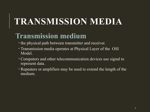 different types of transmission media(wired/wireless) | PPT