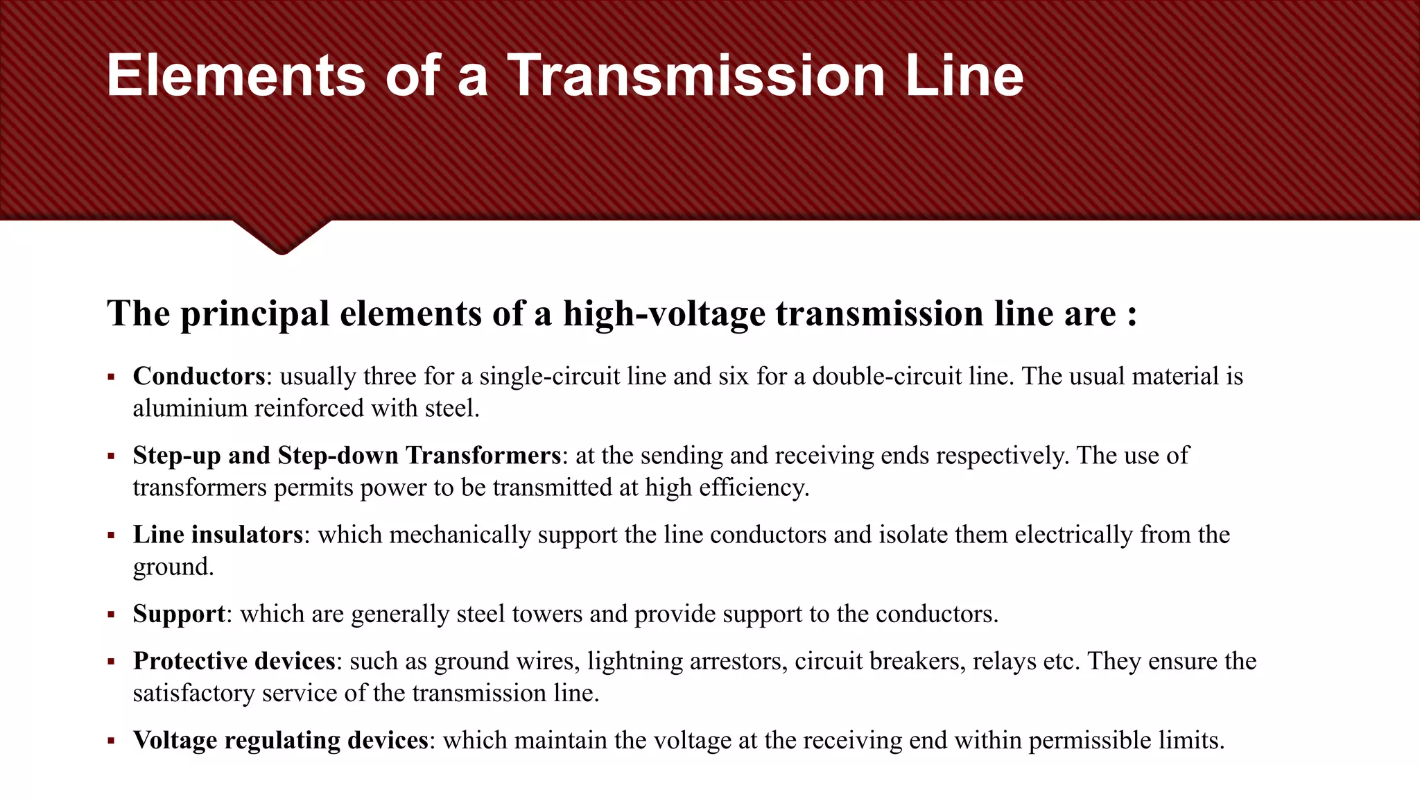 Transmission line of electric power | PPTX
