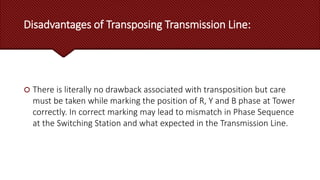 Transmission line of electric power | PPTX