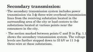 Transmission and distribution Typical outline of an ac transmission and ...