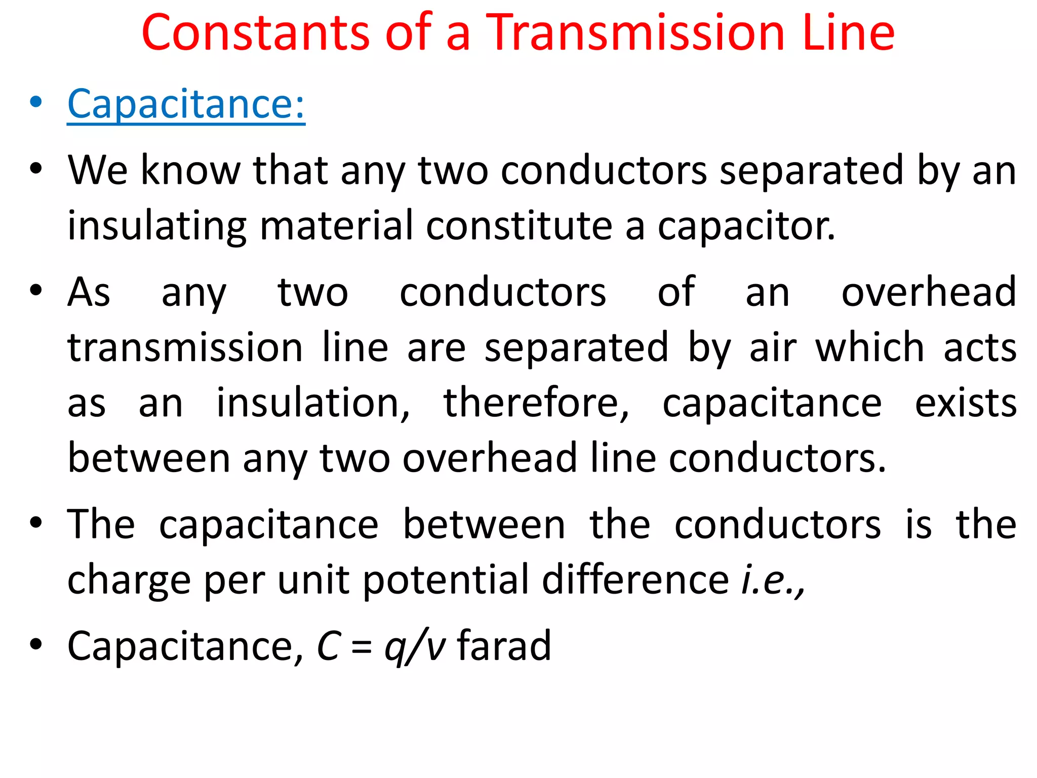 Transmission and Distribution - Line parameters.pptx | Computer ...