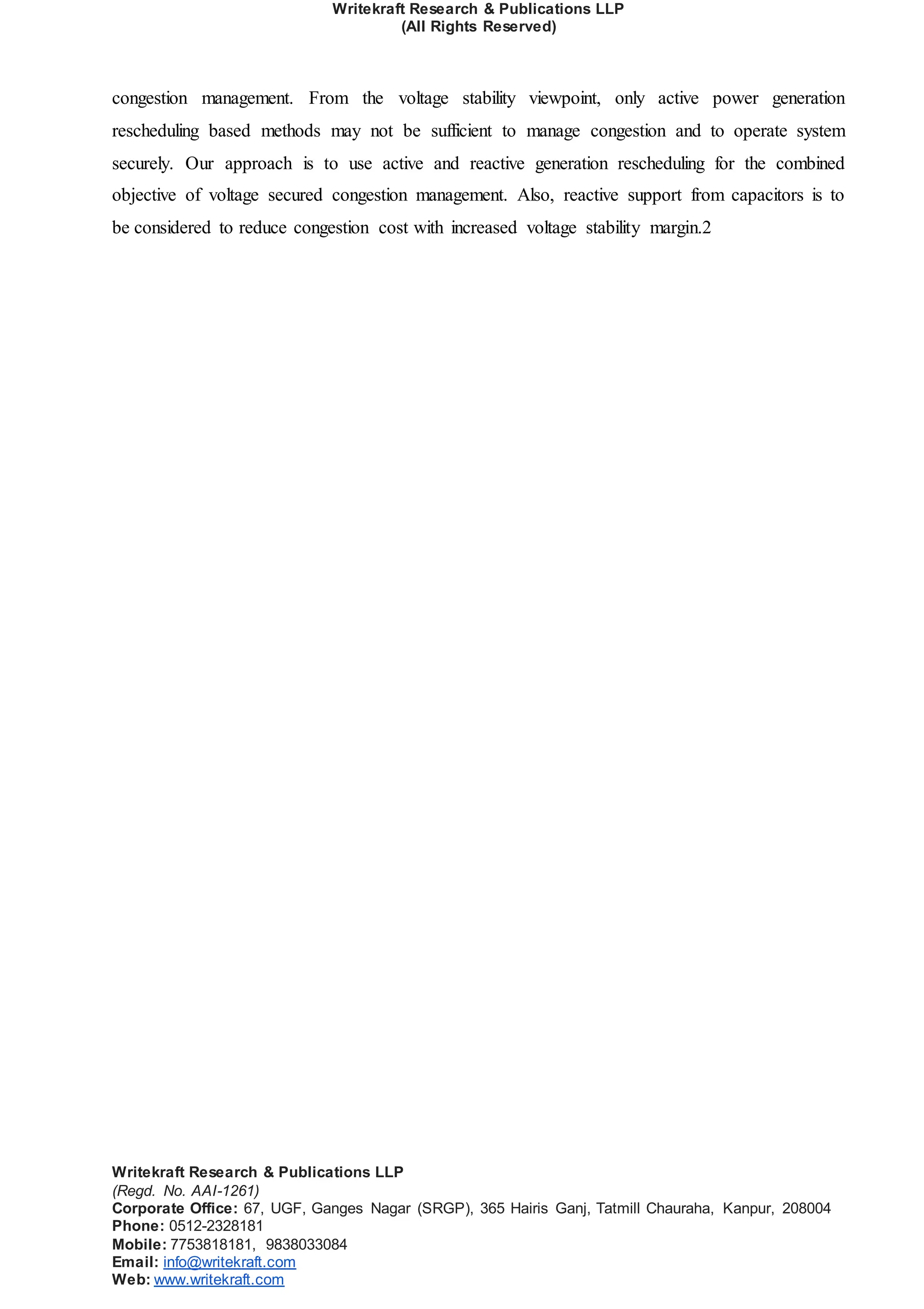 Transmission Congestion Management In Deregulated Power System