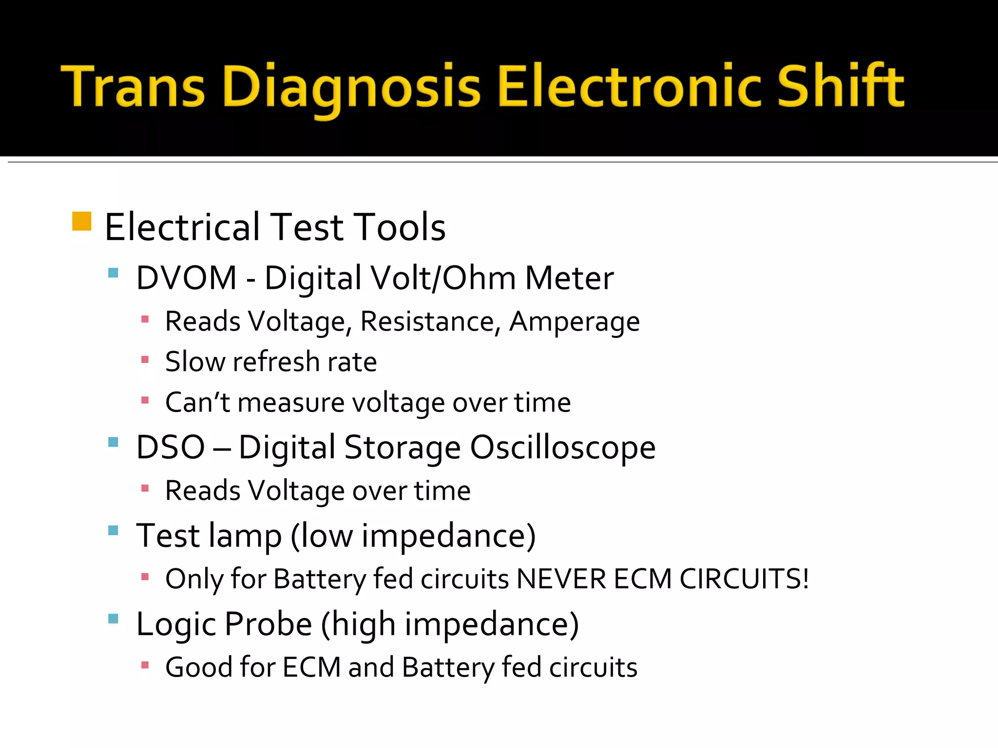 Transmission diagnosis | PPT