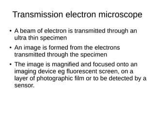 Transmission electron microscope | ODP