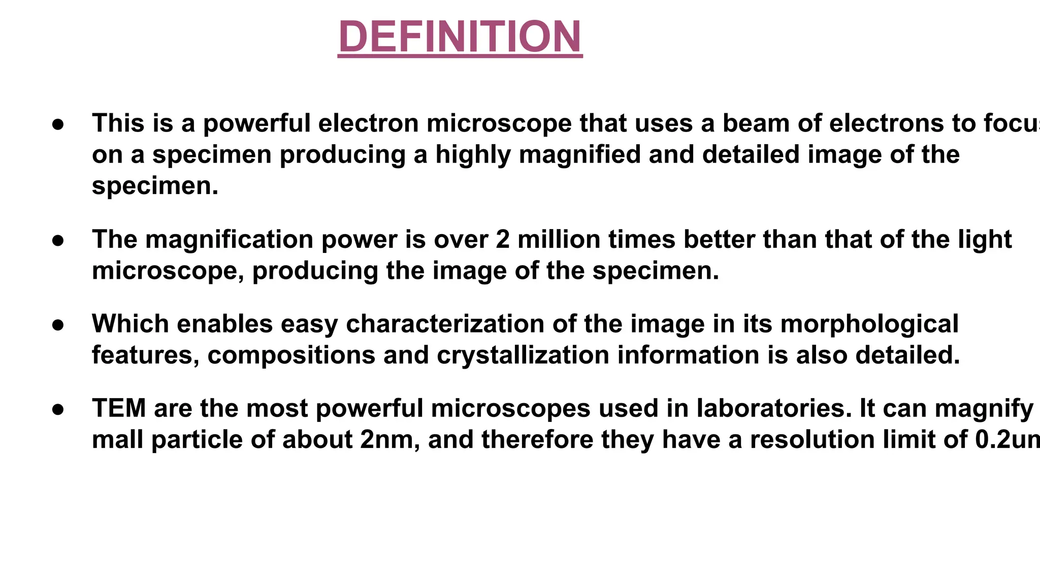 TRANSMISSION ELECTRON MICROSCOPY ( TEM ) | PDF