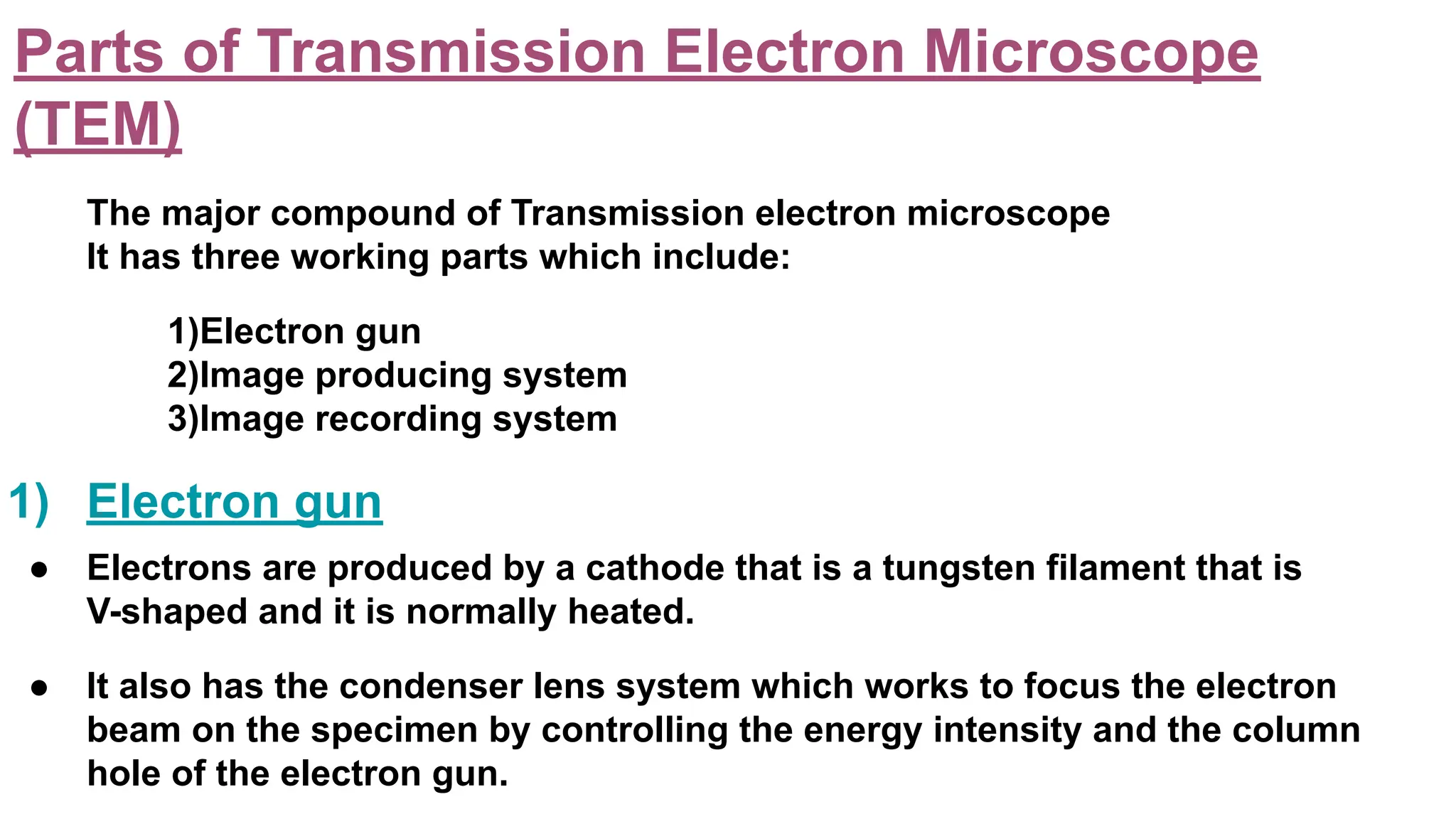TRANSMISSION ELECTRON MICROSCOPY ( TEM ) | PDF | Cameras and Camcorders ...