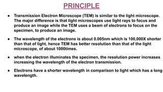 TRANSMISSION ELECTRON MICROSCOPY ( TEM ) | PDF