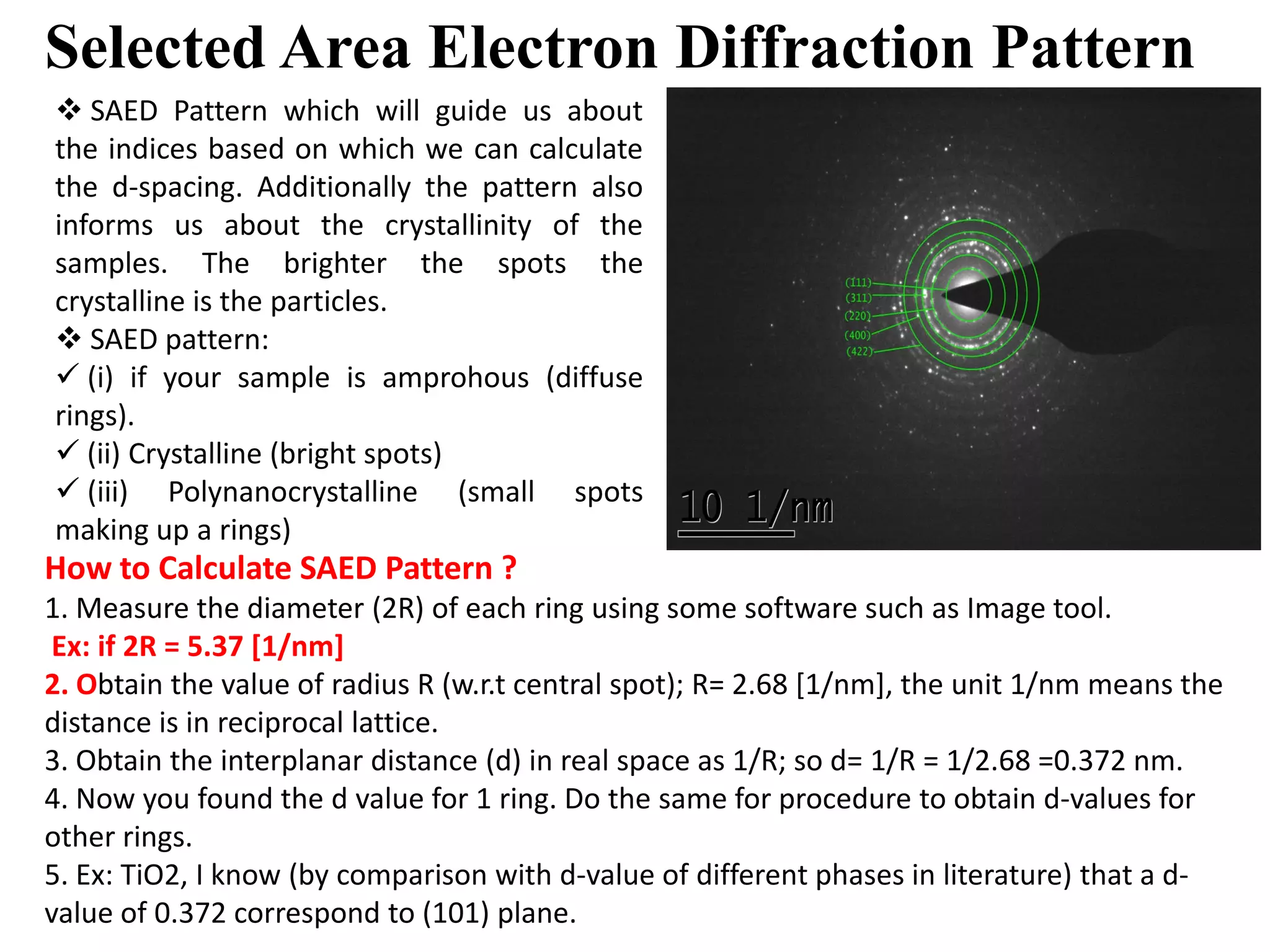 Transmission Electron Microscope High Resolution Tem And Selected Area Electron Diffraction