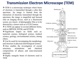 Transmission electron microscope (TEM) | PPTX