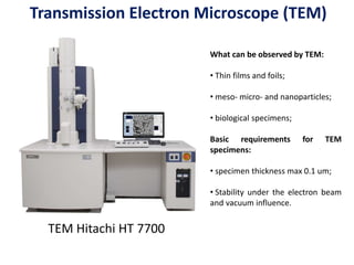 Transmission electron microscope (TEM) | PPTX