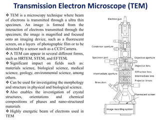 Transmission electron microscope (TEM) | PDF