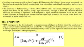 Transmission electron microscope (TEM) Likhith K | PPTX