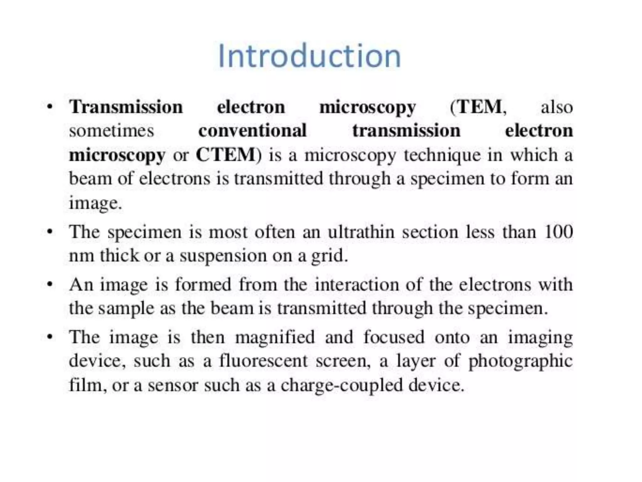 Transmission electron microscopy | PPTX