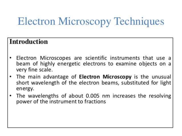 Transmission electron microscopy | PPTX