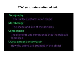 Transmission electron microscopy (1) (1) | PPT