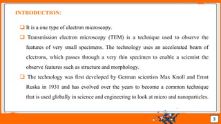 TRANSMISSION ELECTRON MICROSCOPY (TEM) | PPT