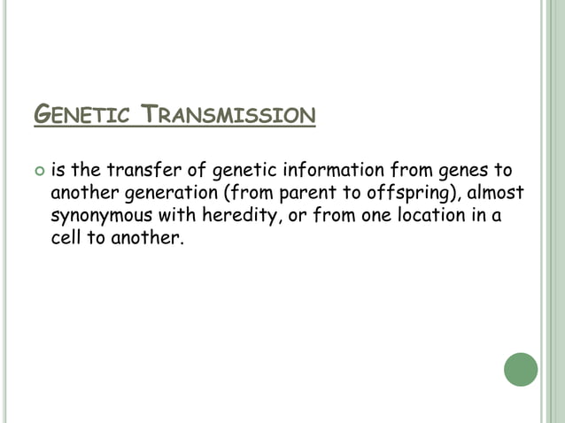 Transmission Genetics | PPT