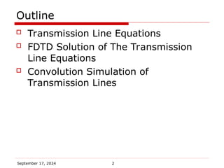 Transmission_line modelling and Analysis.ppt | Physics | Science