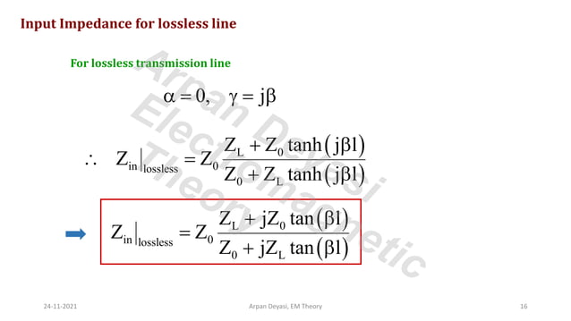 Impedance in transmission line | PPT