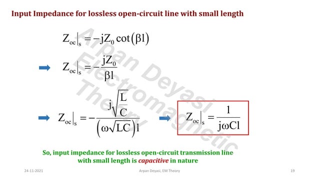 Impedance in transmission line | PPT