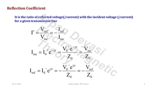 Reflection and Transmission coefficients in transmission line | PDF