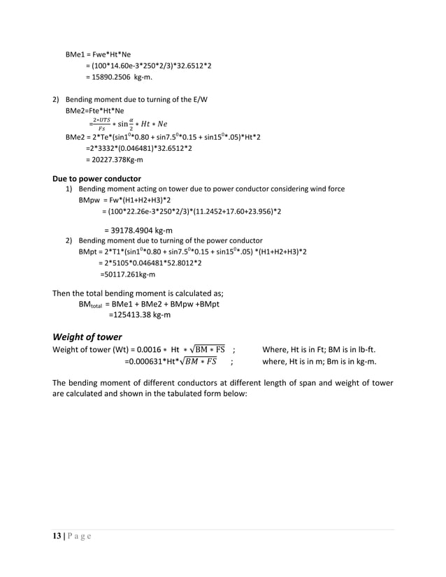 Transmission and distribution line design final | DOCX | Gas and ...
