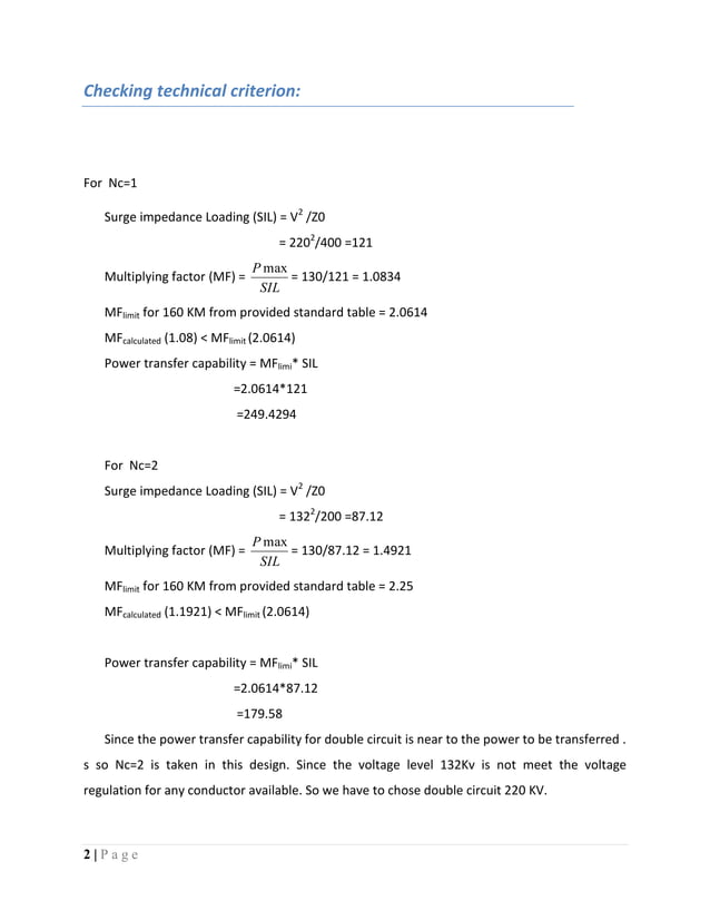 Transmission and distribution line design final | DOCX | Gas and ...