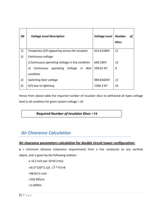 Transmission and distribution line design final | DOCX