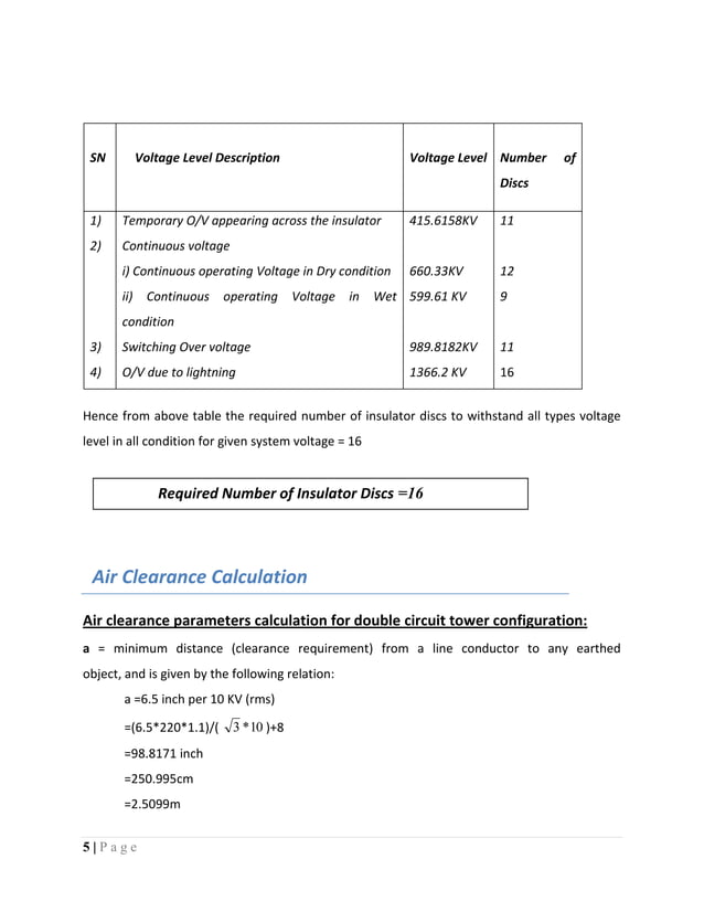 Transmission and distribution line design final | DOCX | Gas and ...