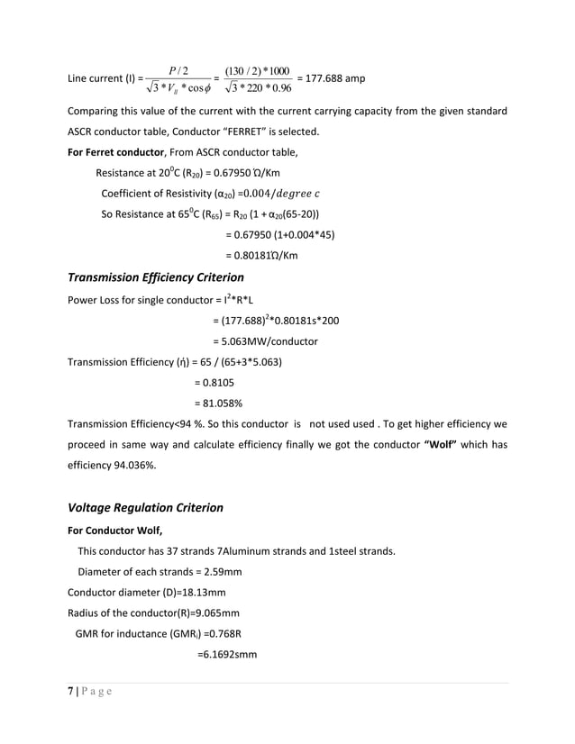 Transmission and distribution line design final | DOCX | Gas and ...