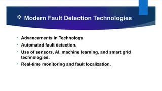 TRANSMISSION LINE Fault detection report | PPTX