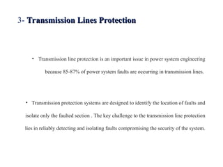 transmission line protection IN POWER SYSTEM | PPT