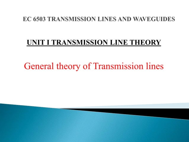 Transmission lines and RF systems | PPTX