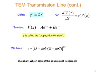 Transmission Lines Part 1 (TL Theory).pptx