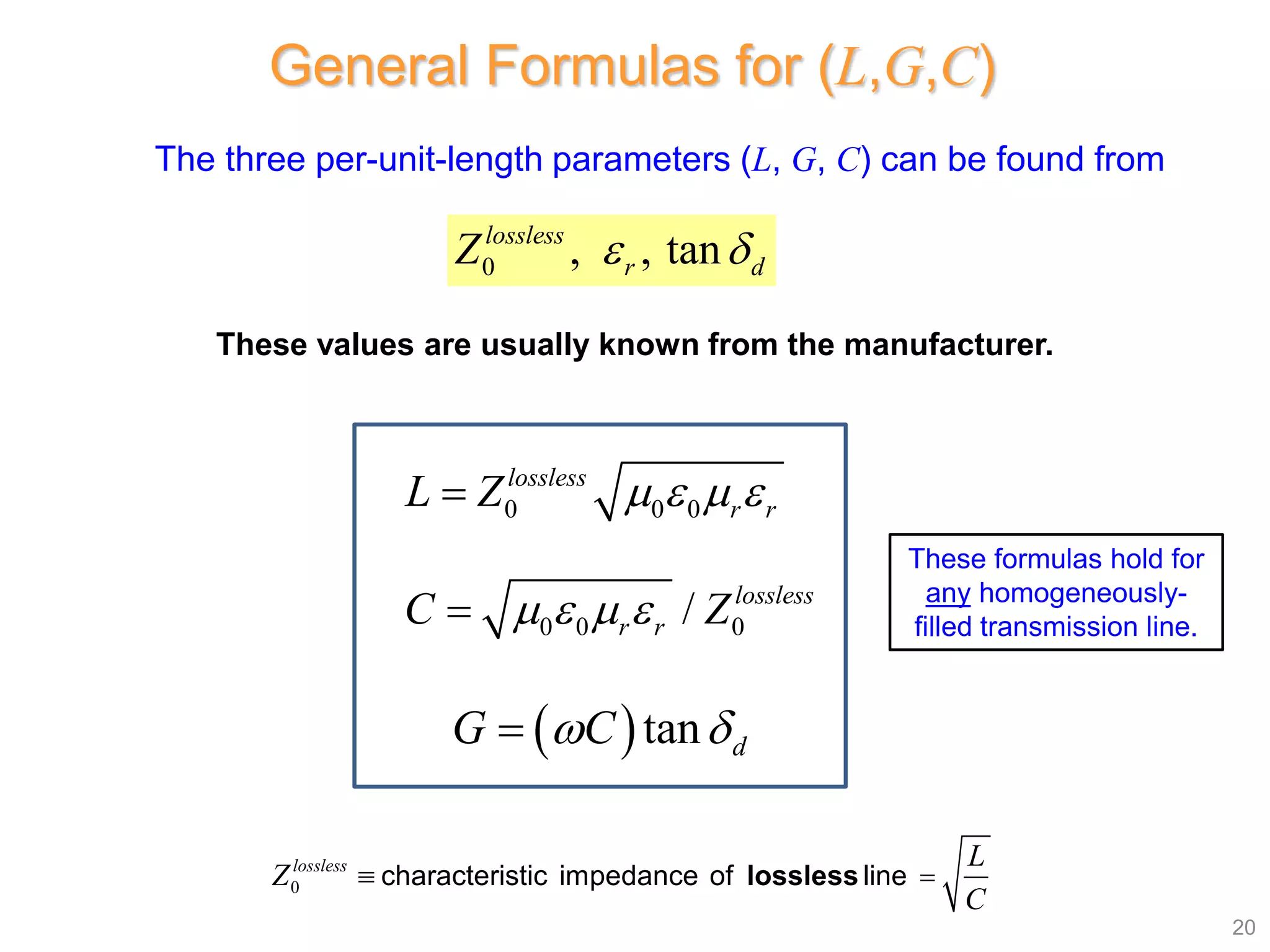Transmission Lines Part 2 (TL Formulas).pptx