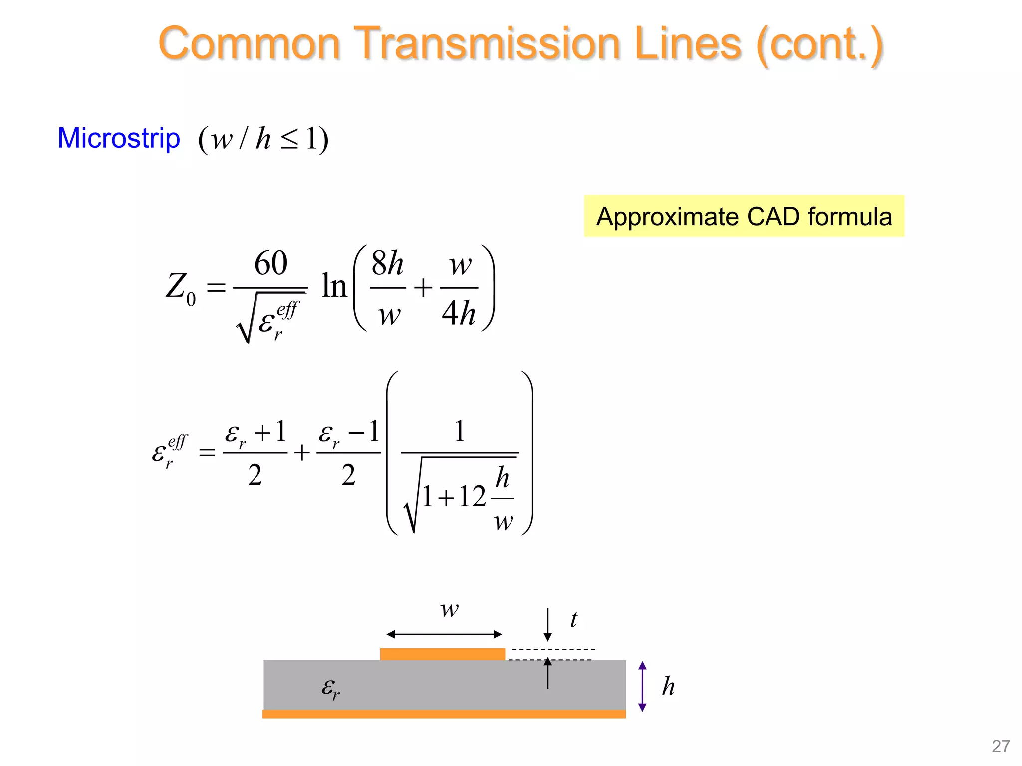 Transmission Lines Part 2 (TL Formulas).pptx