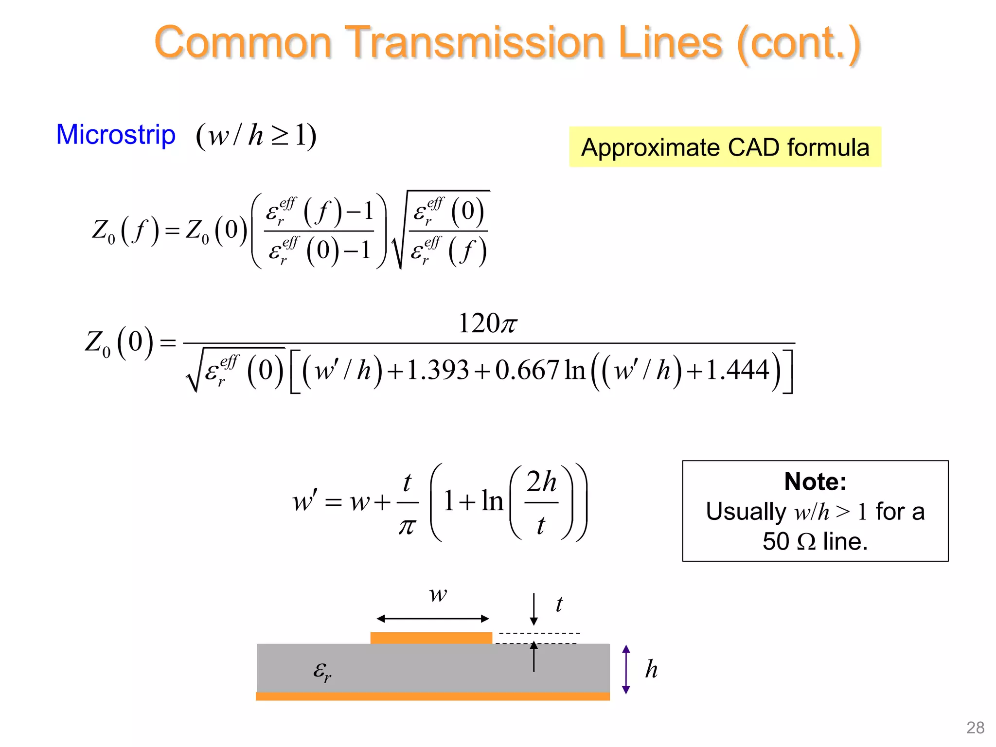 Transmission Lines Part 2 (TL Formulas).pptx