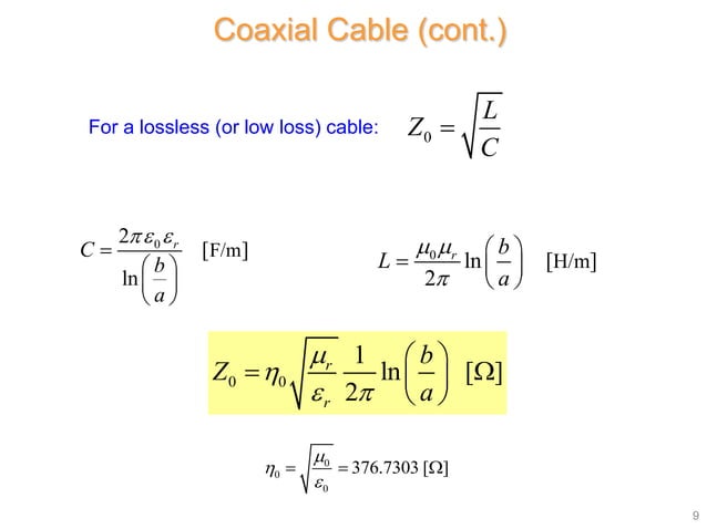 Transmission Lines Part 2 (TL Formulas).pptx