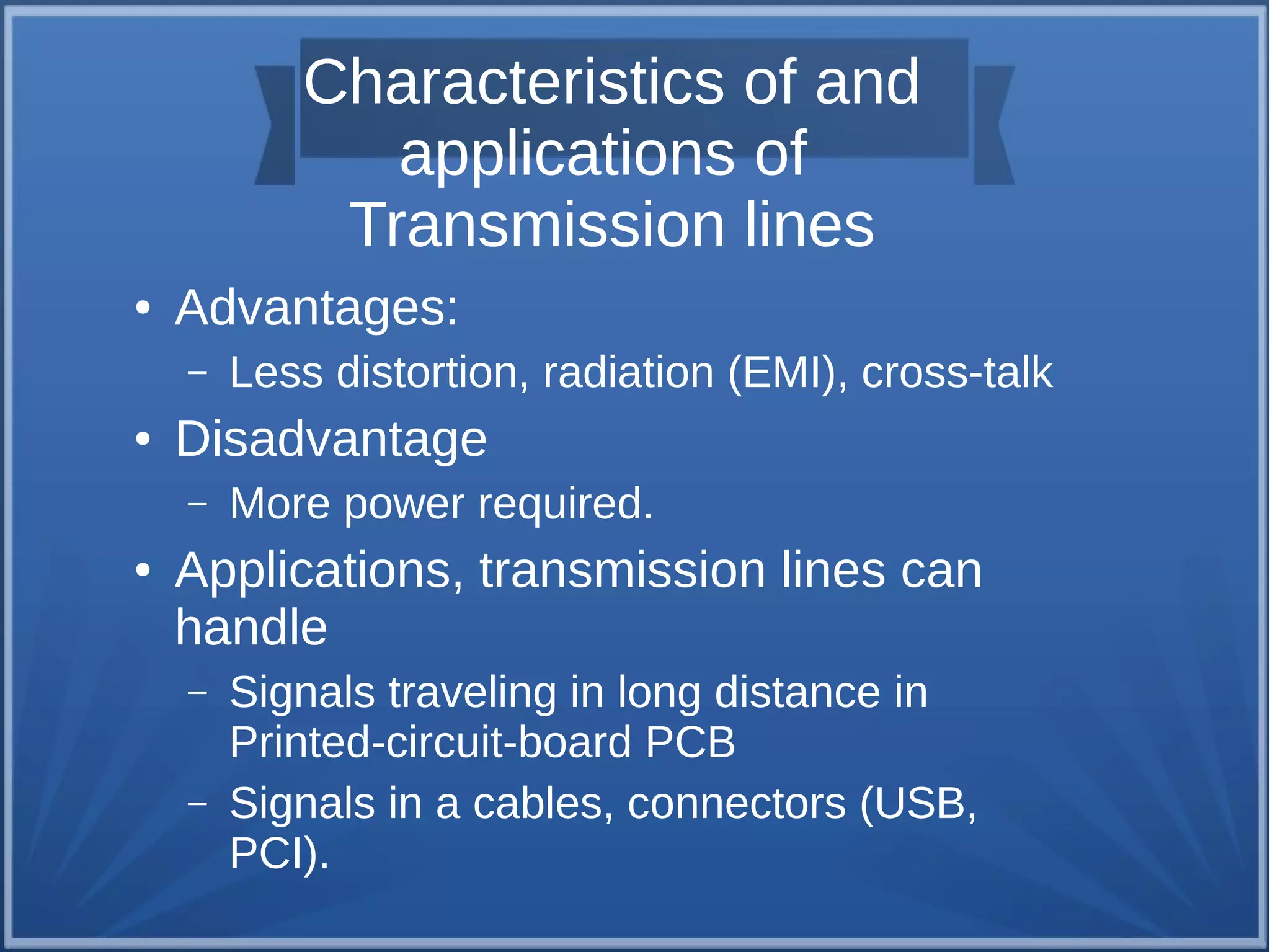 Transmission lines, Waveguide, Antennas | ODP