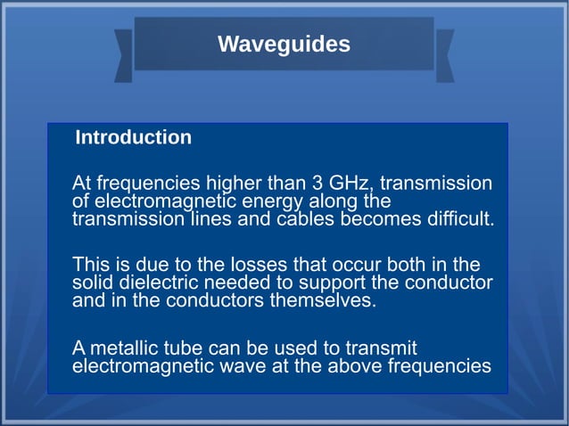 Transmission lines, Waveguide, Antennas | ODP