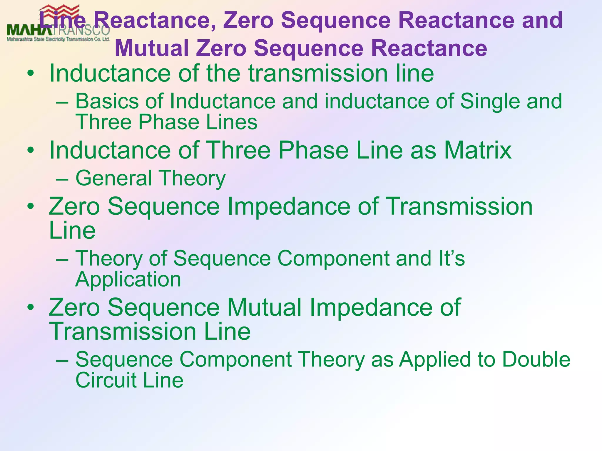 Transmission line zero seq reactance | PPTX